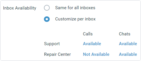 Setting user availability for calls and chats | Enchant
