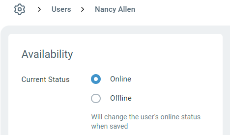 Setting user availability for calls and chats | Enchant