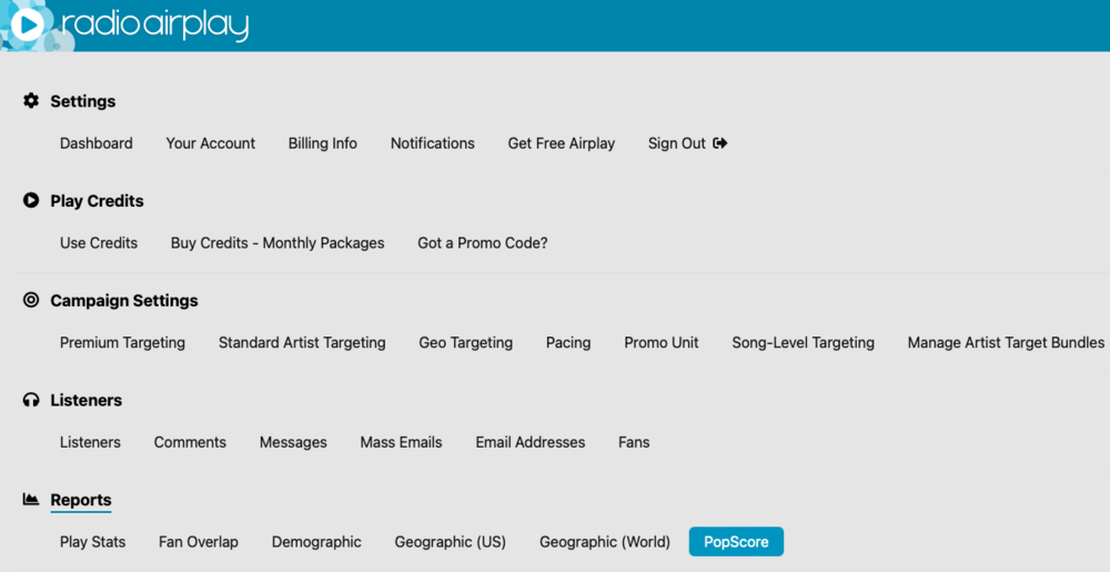 What is PopScore? | RadioAirplay Knowledge Base