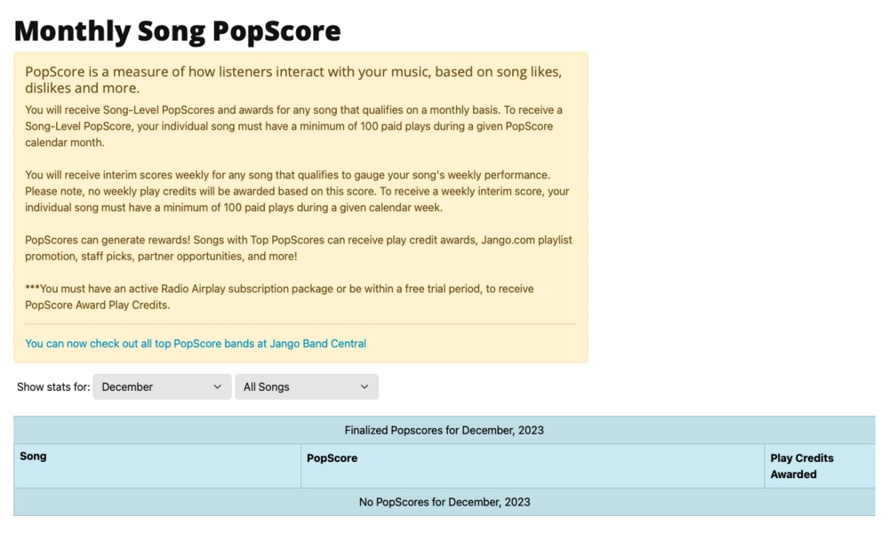 What is PopScore? | RadioAirplay Knowledge Base
