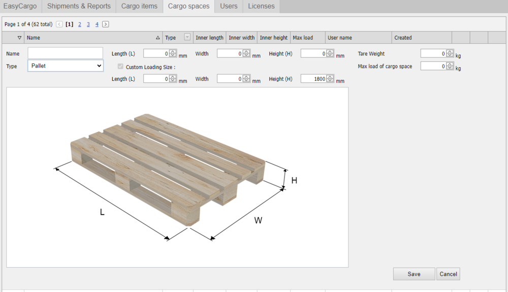 Choosing a Cargo Space | Help | EasyCargo