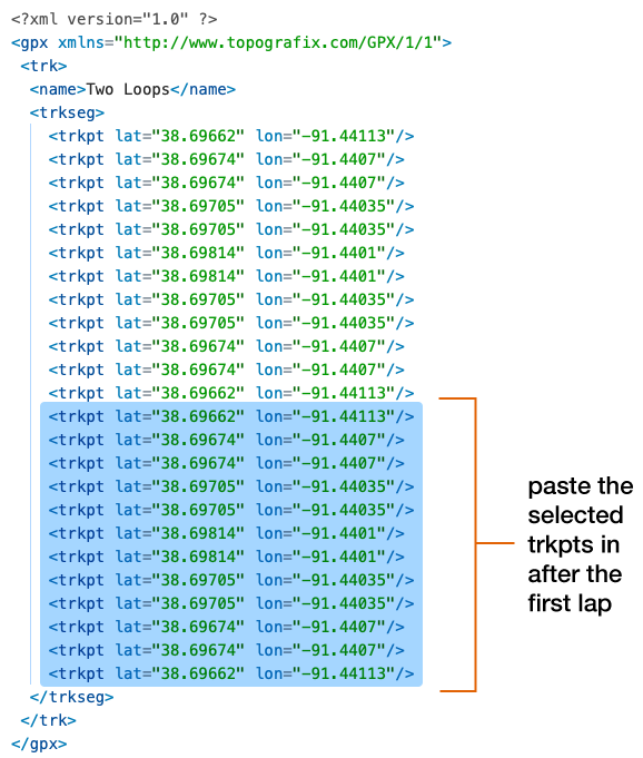 How can I create a multiple lap course from a single lap course file ...