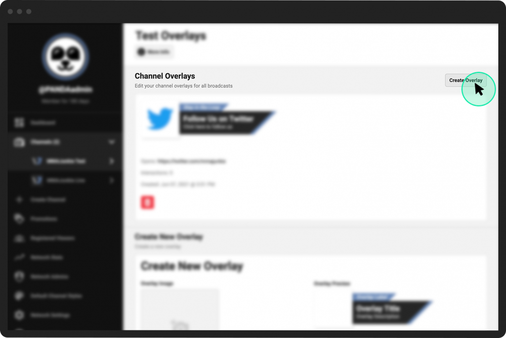 Create a new overlay | PANDA Dashboard Admins