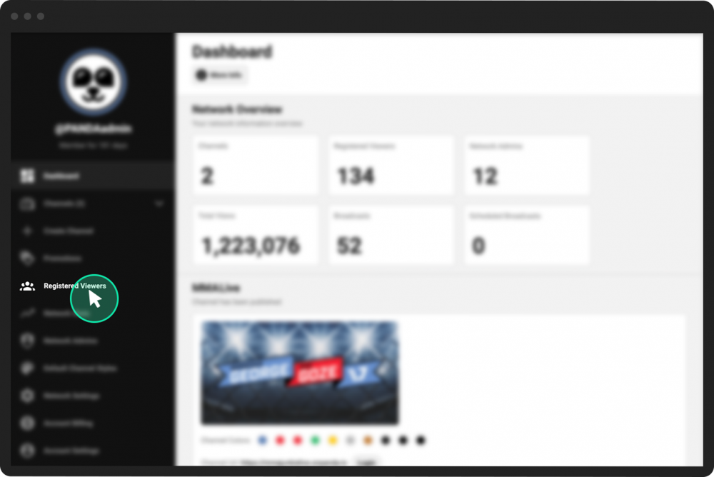 View your registered viewers and their profiles | PANDA Dashboard Admins