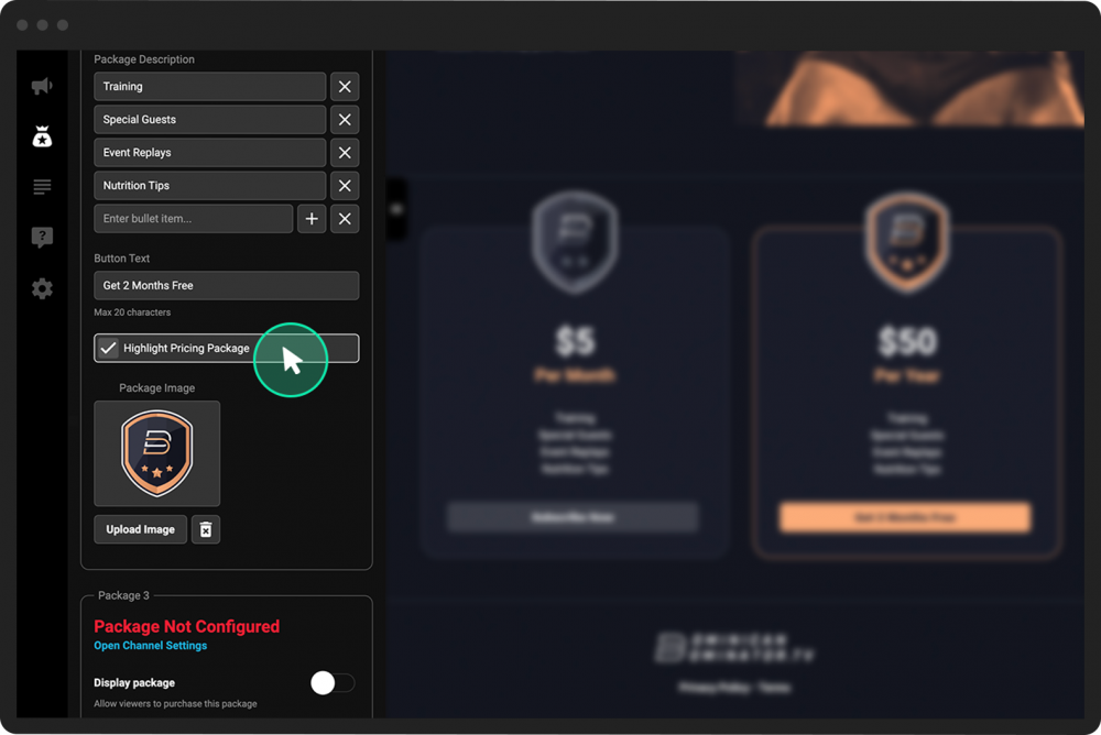 Create and edit a landing page for your channel | PANDA Dashboard Admins