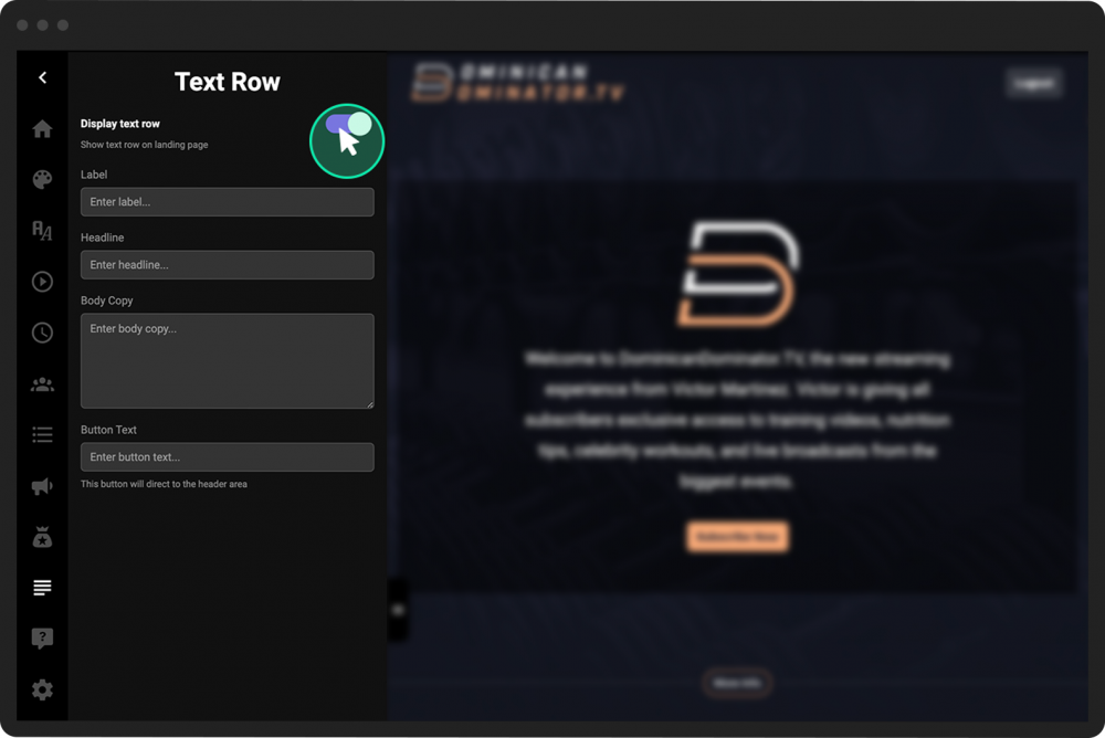 Create and edit a landing page for your channel | PANDA Dashboard Admins