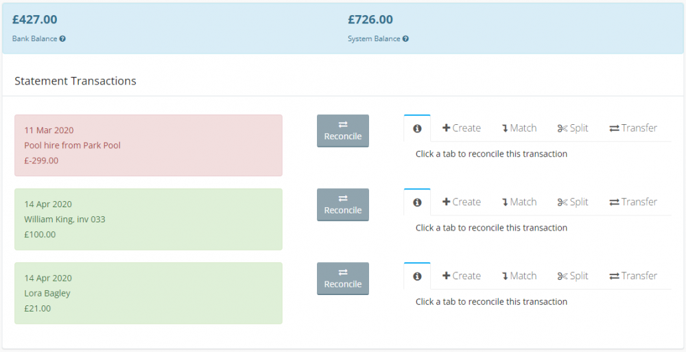 Bank Statements | SwimClub Manager