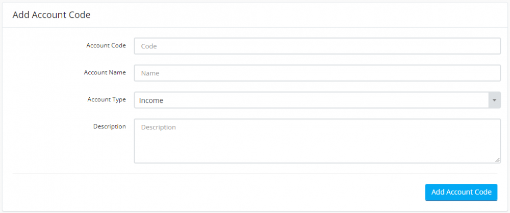 Account Codes | SwimClub Manager