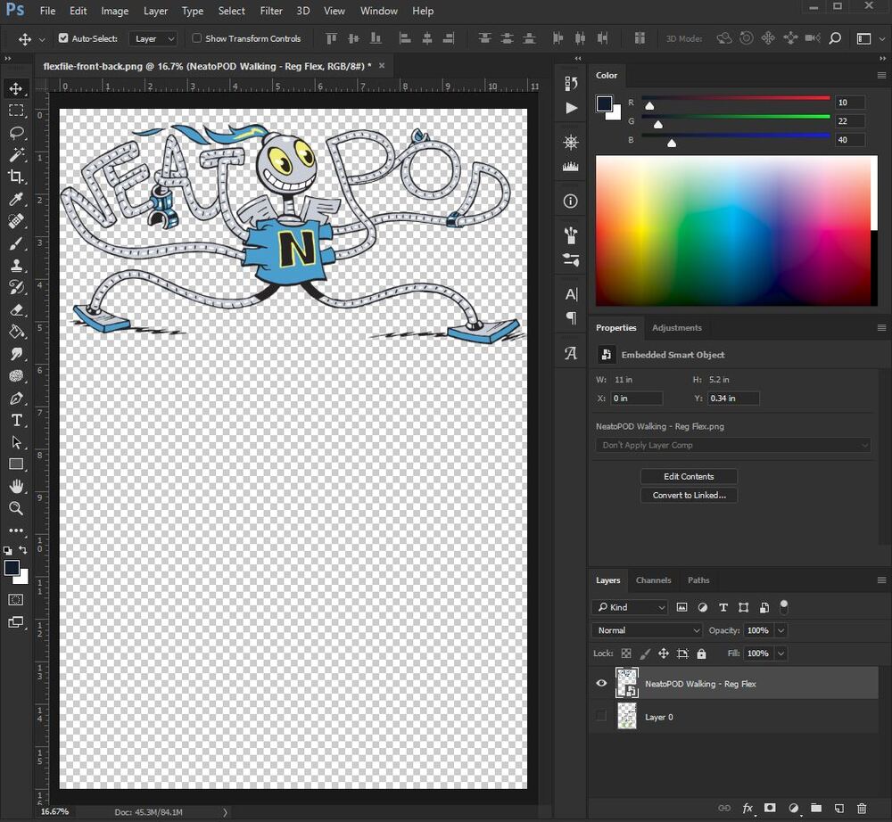 Using the Template to Create an Art File | NeatoPOD Support