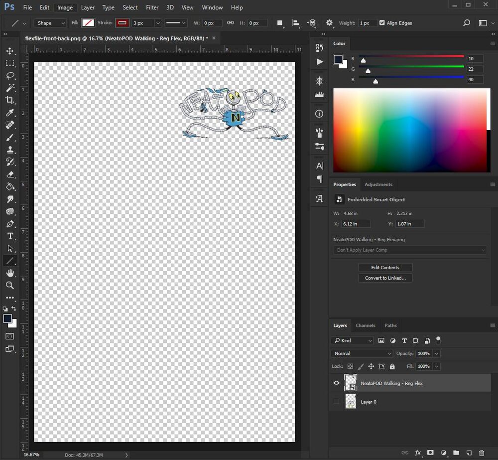 Using the Template to Create an Art File | NeatoPOD Support